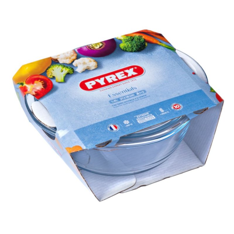 Pyrex 207A 1.1L Round Glass Casserole Dish & Lid | Pease of Garforth