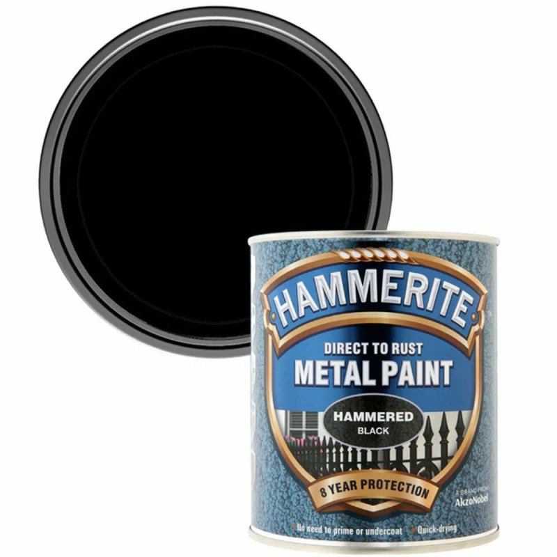 Hammerite 750ml Hammered Effect Black Metal Paint | Pease of Garforth