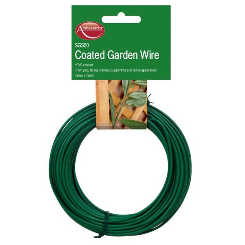 Ambassador SGS50 2mm x 15m Green Garden Wire | Pease of Garforth