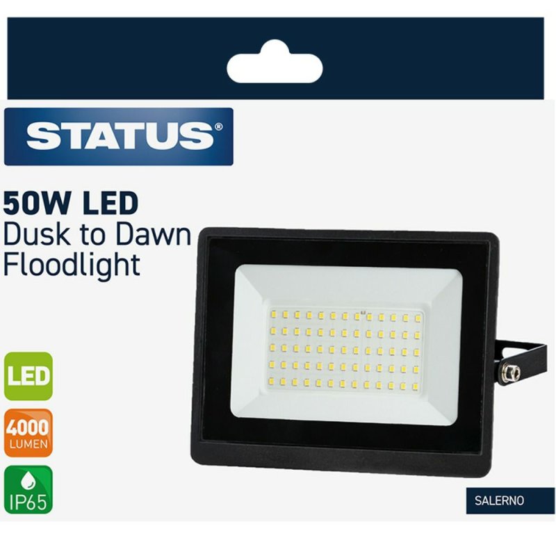 Status 50W LED Security Floodlight With Dusk to Dawn Sensor | Pease of ...